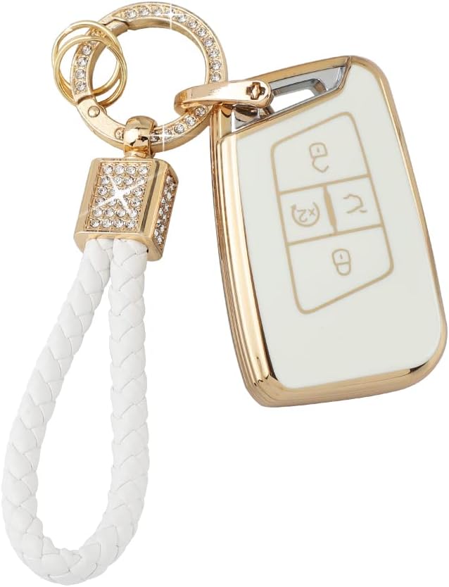 Amazon.com: Lcyam Key Fob Cover Shell Case 5 Button Fits for Volkswagen ...