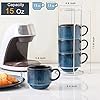 Amazon.com: Hasense Coffee Cups Set of 4 with Stand, 15 OZ Stackable ...