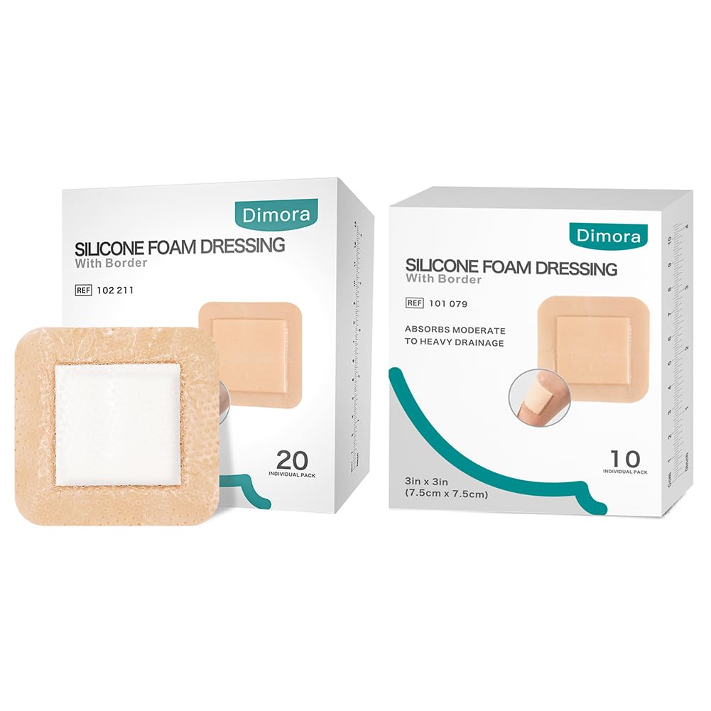 4x4 Waterproof Bandage Dimora Silicone Foam Wound Dressing 4x4 With ...