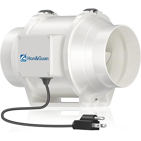 Amazon.com: HUGOOME Inline Duct Fan 5 Inch Vent Booster, HVAC Exhaust ...