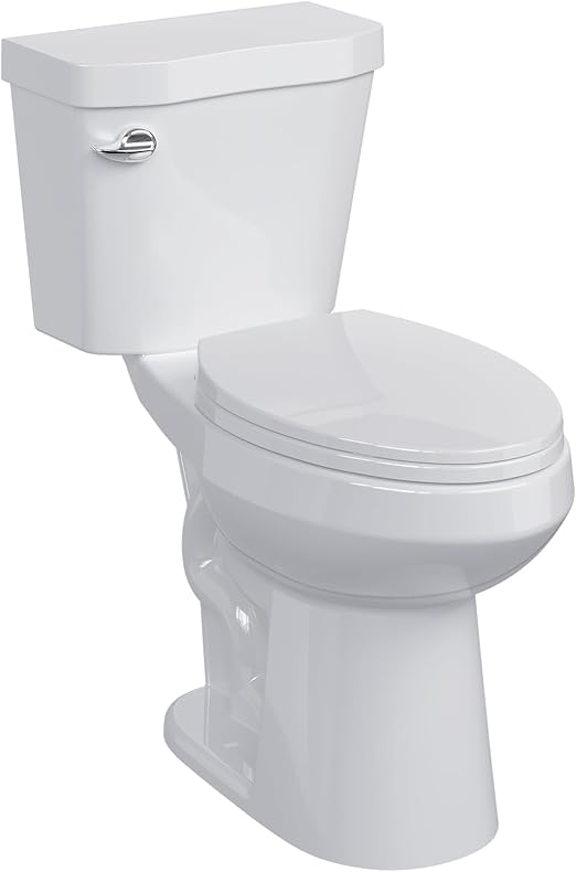 19 Inch Tall Toilet,Two-Piece Toilet with ADA Comfort Chair Height Seat ...