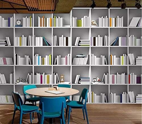Decorative Stickers Wallpaper Mural Book Library Bookcase Magazine ...