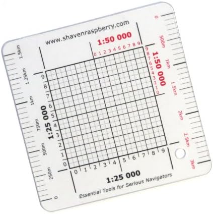 Pocket 1:25000 or 1:50000 Map Romer Scale Grid Reference Tool : Amazon ...