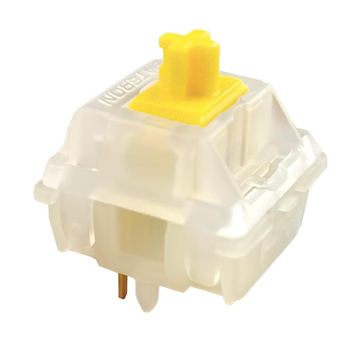 Gateron Cap Switches Cap Milky Yellow Golden Switch Factory Lubrication ...