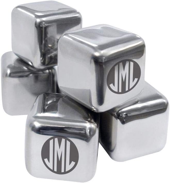 Amazon.com: Personalized 8 PCS Food Grade Stainless Steel Ice Cubes ...