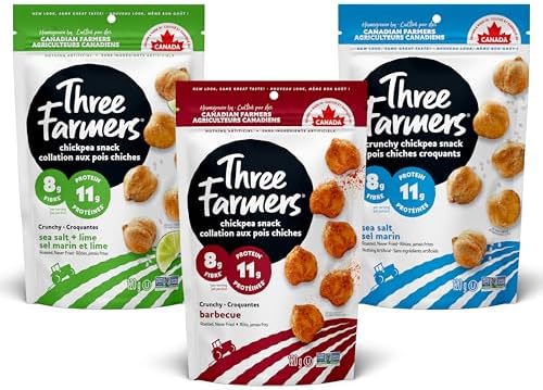 Three Farmers – Roasted Chickpeas Variety Pack | Sea Salt & Lime ...