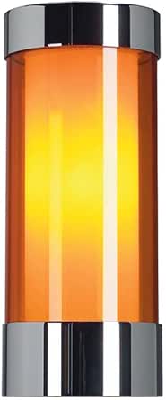 Silva Glass Finish: Chrome, Glass Color: Orange Translucent - Wall ...