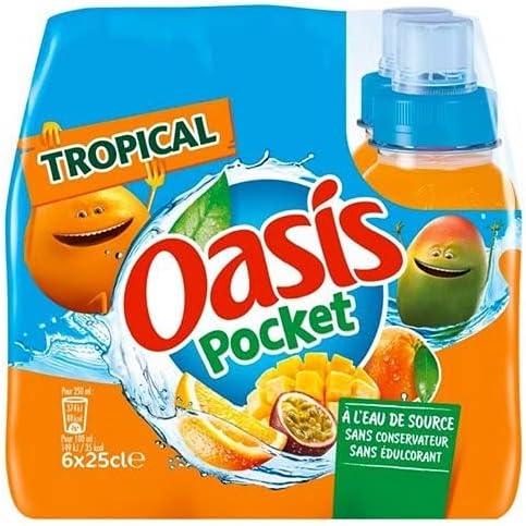 Oasis Pocket Tropical 25cl (pack de 24) : Amazon.fr: Epicerie