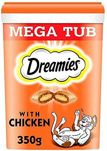 Dreamies Chicken Treats Mega Tub (350g) (May Vary) : Amazon.co.uk: Pet ...