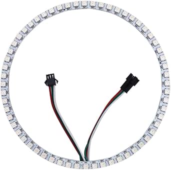 Cleiscry WS2812B 60 LEDs Pixel Ring Addressable Led Modules IC RGB Full ...