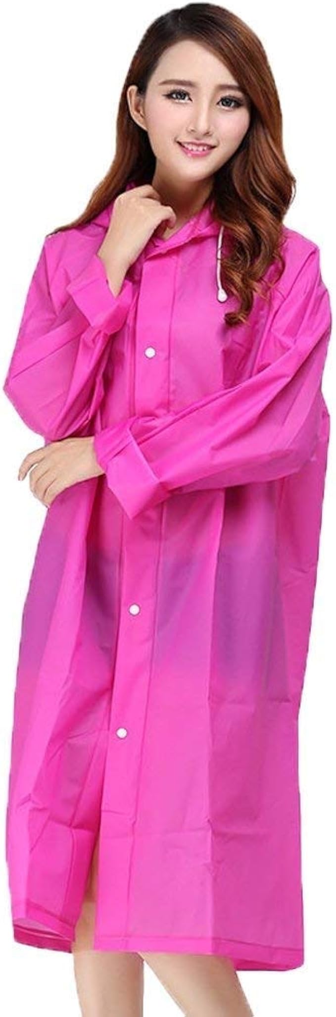 Lady Imperméable Veste De Pluie À Capuche Solide Imperméable Veste ...