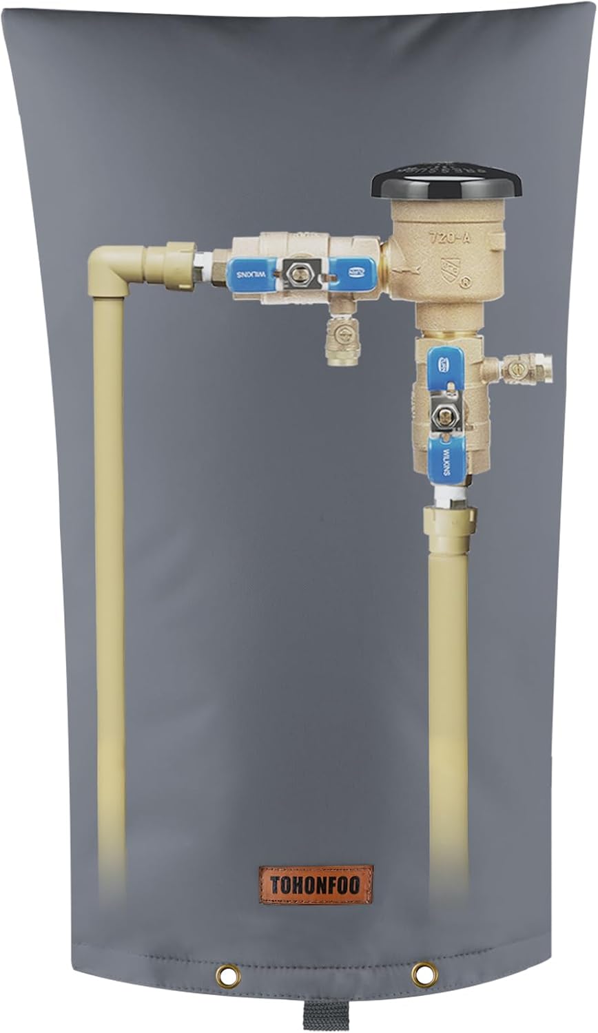TOHONFOO Backflow Preventer Pipe Insulation Cover (5°F) - Irrigation ...