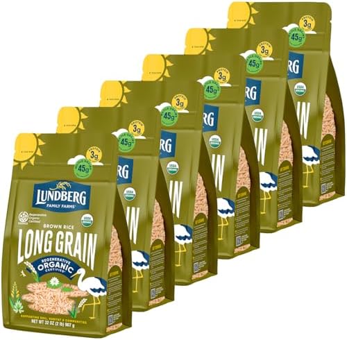 Amazon.com : Lundberg Brown Rice, Regenerative Organic Certified, 6 ...