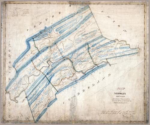 Amazon.com: 1816 Map of Mifflin County Pennsylvania : Home & Kitchen