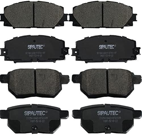 Amazon.com: SIPAUTEC-Front & Rear Ceramic Brake Pad Replacement for ...