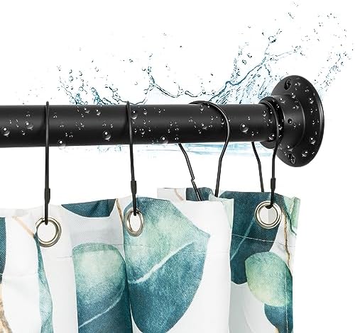 Amazon.com: Artiwell 60" Heavy Duty Straight Shower Rod With Shower Rod ...