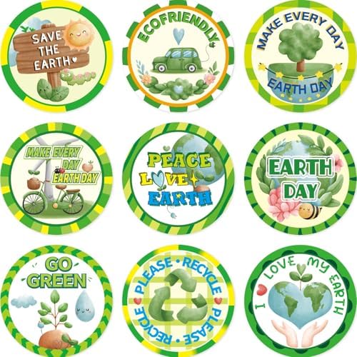 Amazon.com: Lucleag 360 PCS Happy Earth Day Stickers for Kids, Round ...