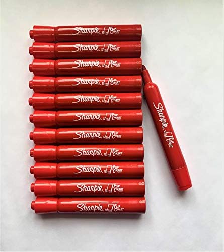 Amazon.com : Sharpie Flip Chart Markers, 12 Red Markers(22402) : Office ...