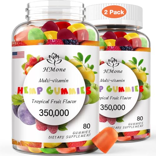 Hemp Gummies - 2 Pack, High Potency Organic & Extra Strength, Made with ...