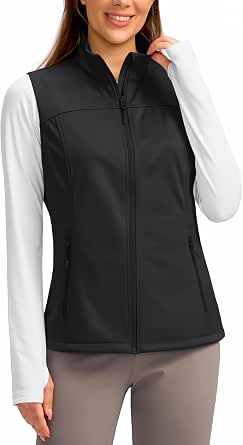 Soothfeel Women's Vest with Zipper Pocekts Lightweight Softshell ...
