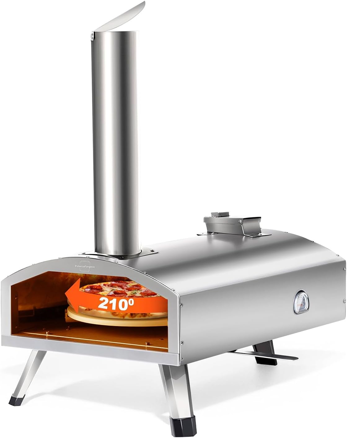 Amazon.com: aidpiza Pizza Oven Outdoor 12" Wood Fired Pizza Ovens ...