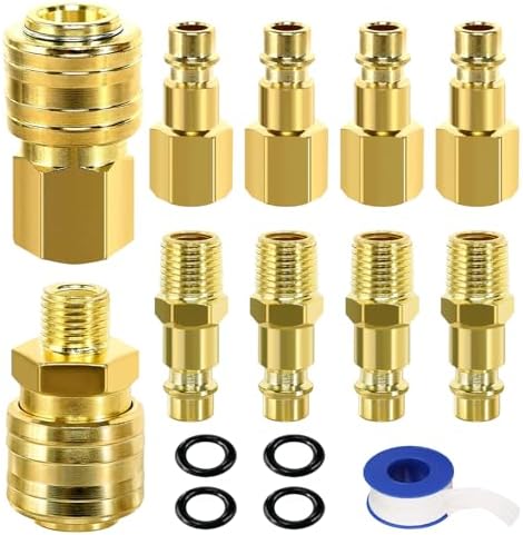 15 Pcs Air Line Connectors 1/4 BSP Airline Fittings, Euro Airline ...