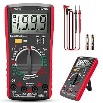 Multimetro Digitale,Tester Elettricista CAT III 1000 V,CAT IV 600 V ...