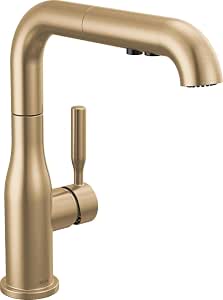 Amazon.com: Delta Almari Brushed Gold Kitchen Faucet with Pull-Out ...