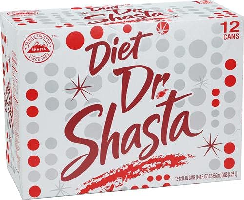 Amazon.com : Shasta Diet Dr Shasta Soda, 12-Ounce Cans (Pack of 24 ...