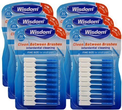 6X Wisdom Clean Between Interdental Brushes - ??Size Fine Blue by ...