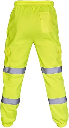 WENKOMG1 Construction Work Pants for Men,Hi Vis Reflective Neon Color ...