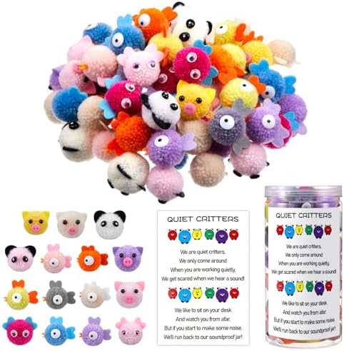 Amazon.com: WinnerWhy 60 Pcs Assorted Quiet Critters for Classroom ...
