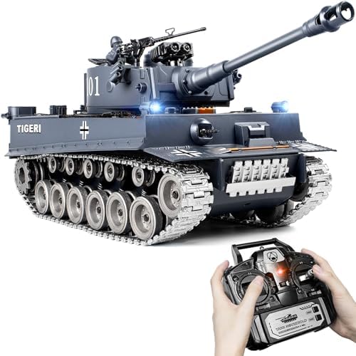 Amazon.com: Supdex RC Tank, 1:18 Alloy Metal German Tiger I Remote ...