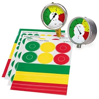 Pressure Gauge Marking Sticker Kit - Transparent sticker set for meters ...