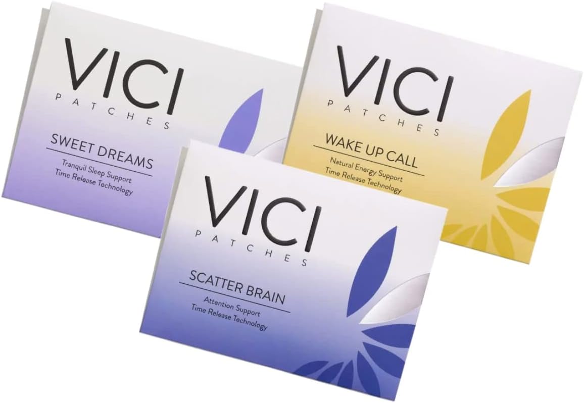 Amazon.com: Vici Wellness Patches - Scatter Brain, Wake Up Call, and ...