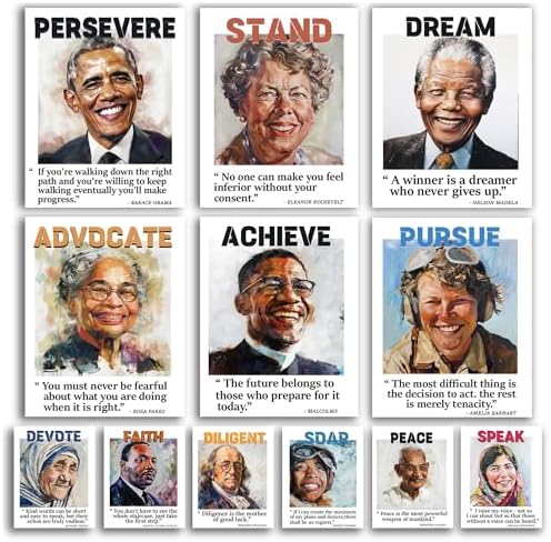 Amazon.com: KINYEYE 12PCS History Classroom Poster Decorations, US ...