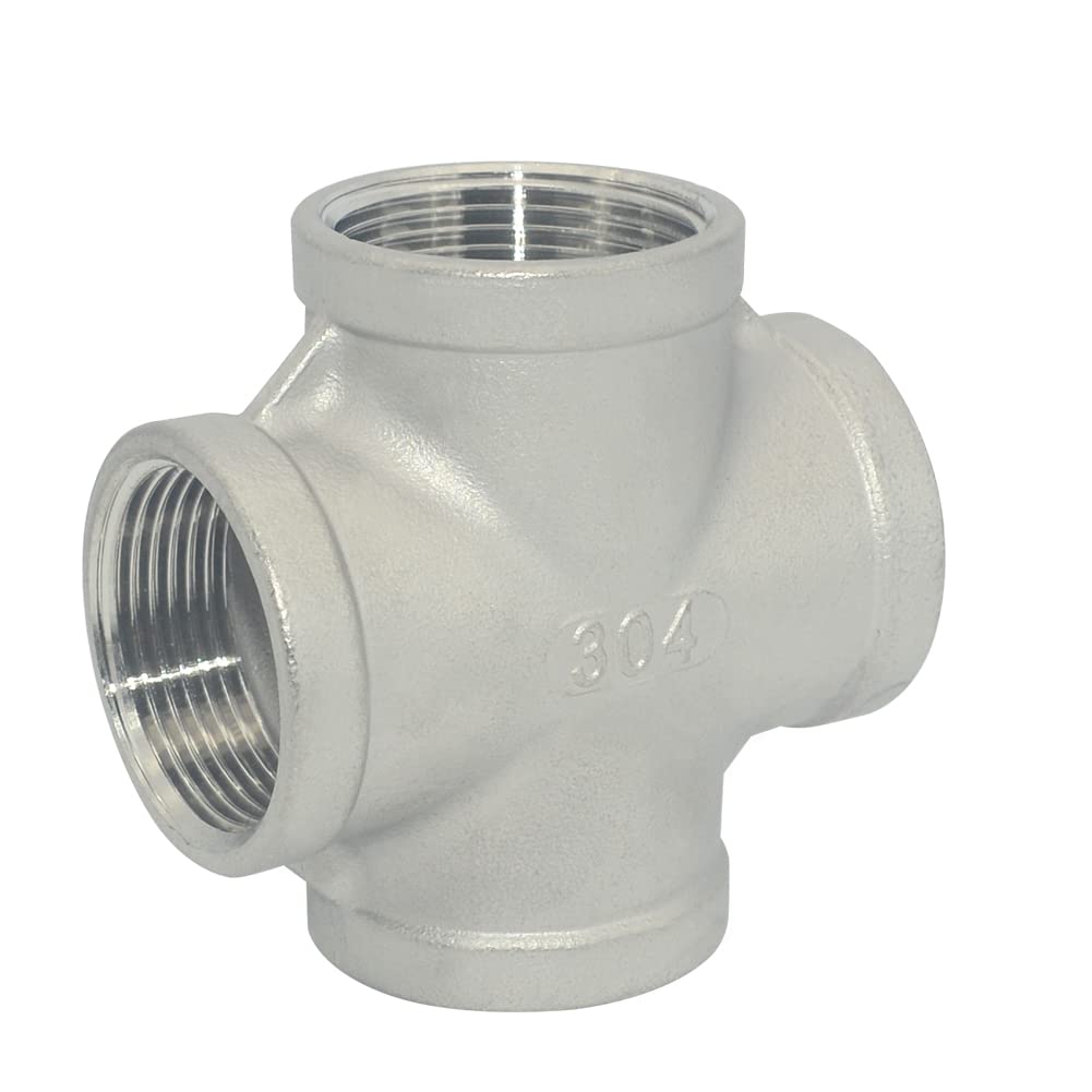 Snapklik.com : Megairon 1-1/4" NPT Female Thread 4 Way Coupling