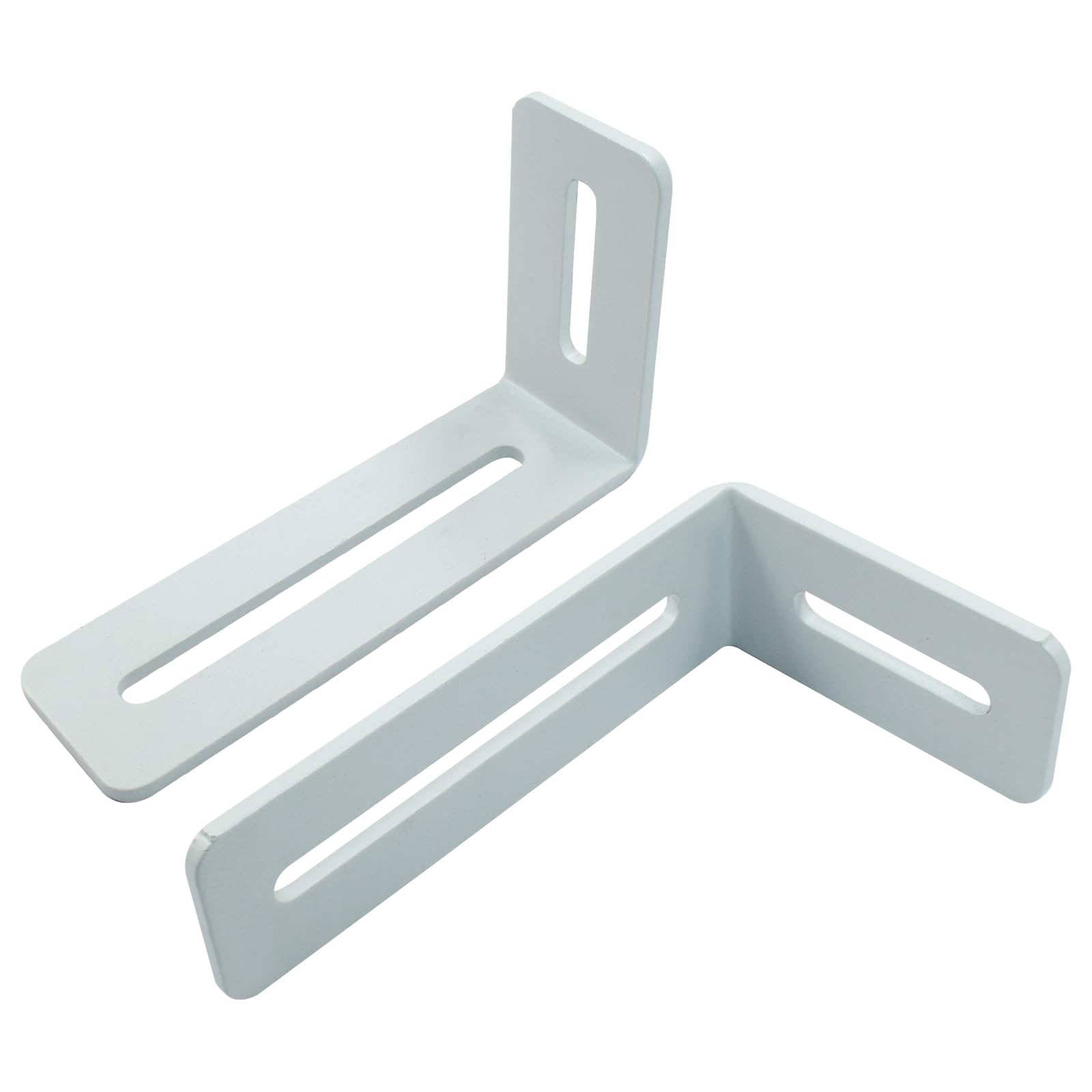 Snapklik.com : Biaungdo 4 Pcs White Adjustable L Bracket