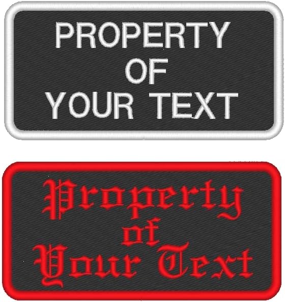 Amazon.com: Custom Embroidered Property of Patch -Motorcycle Biker MC ...