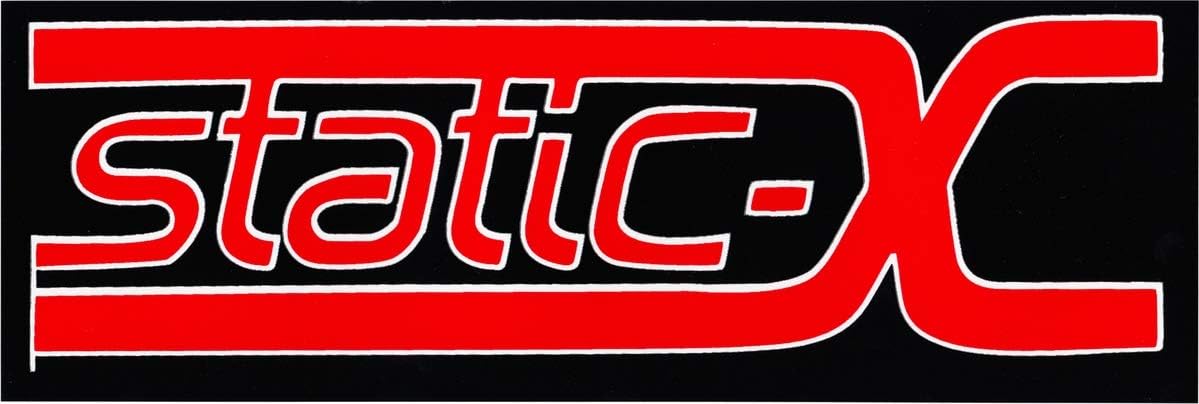 Amazon.com: Static-X - Red Logo on Black Background - Giant Sticker / Decal