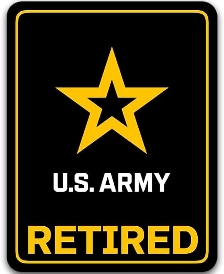 Amazon.com: LPF USA 3.25" x 5.5" Retired Army Sticker Die Cut Decal ...