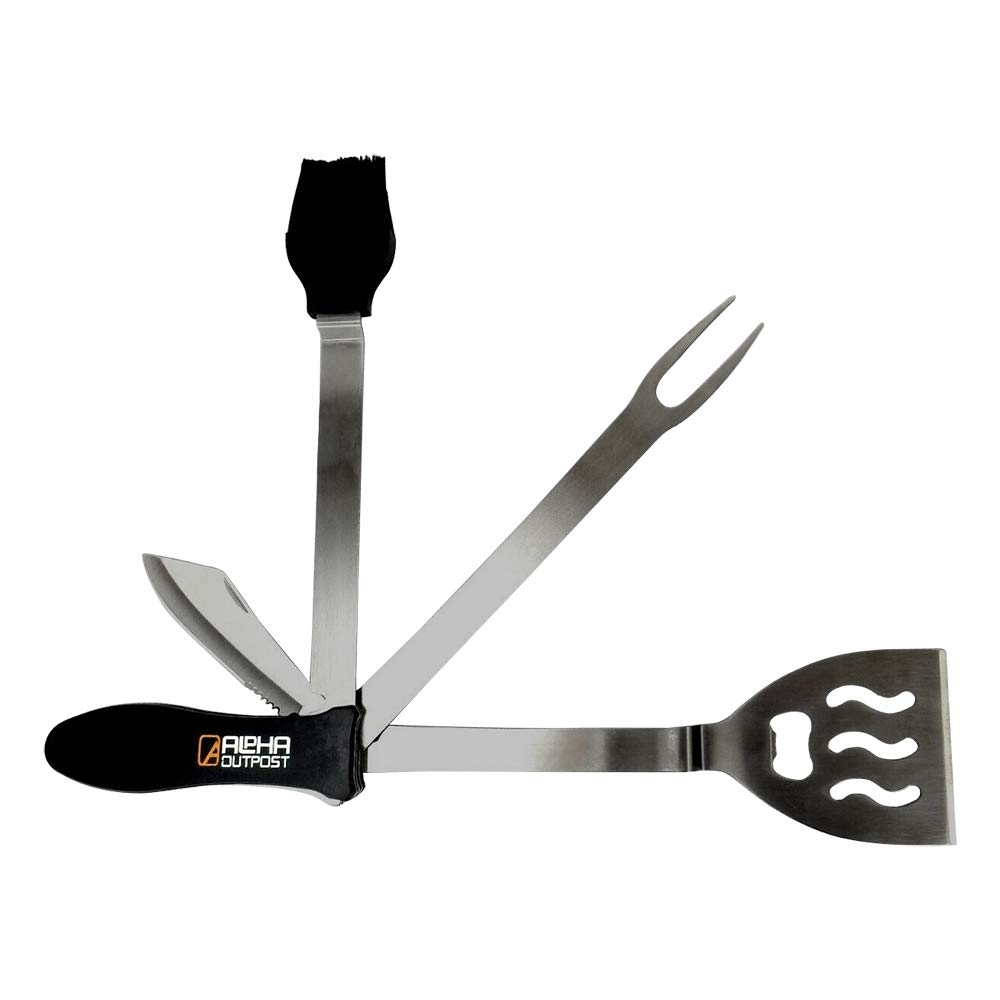 Amazon.com : Alpha Outpost Outdoor BBQ Grill Tool Set - Camp Cooking ...