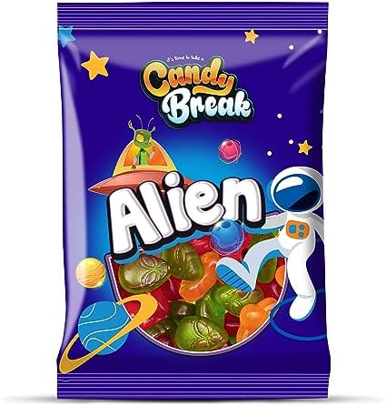 Amazon.com : Candy Break Alien Mystery Fruity Gummy Candies, Fruit ...