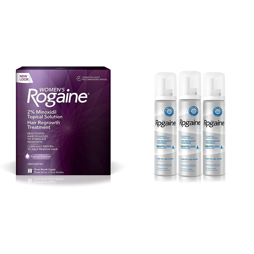 Buy Women's Rogaine 2% Minoxidil Topical Solution for Hair Thinning and ...