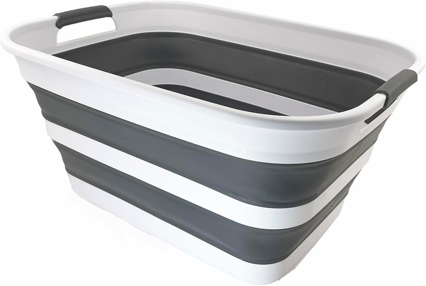 Amazon.com: SAMMART Collapsible Plastic Laundry Basket with Dual Grip ...