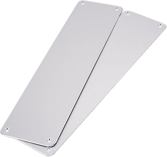 2X Large 12" Door Finger Plates | Matt Finish & Curved Corners : Amazon ...
