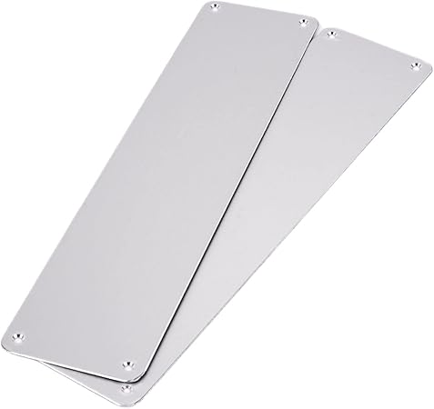 2X Large 12" Door Finger Plates | Matt Finish & Curved Corners : Amazon ...