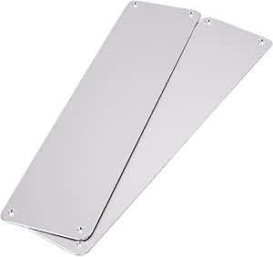 2X Large 12" Door Finger Plates | Matt Finish & Curved Corners : Amazon ...