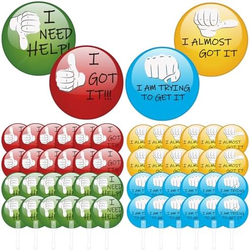 Amazon.com: Fumete 48 Pcs Voting Paddles Classroom Thumbs up Thumbs ...