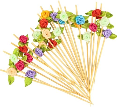 Amazon.com | 150 PCS Cocktail Picks Cute Flamingo Handmade Sticks ...